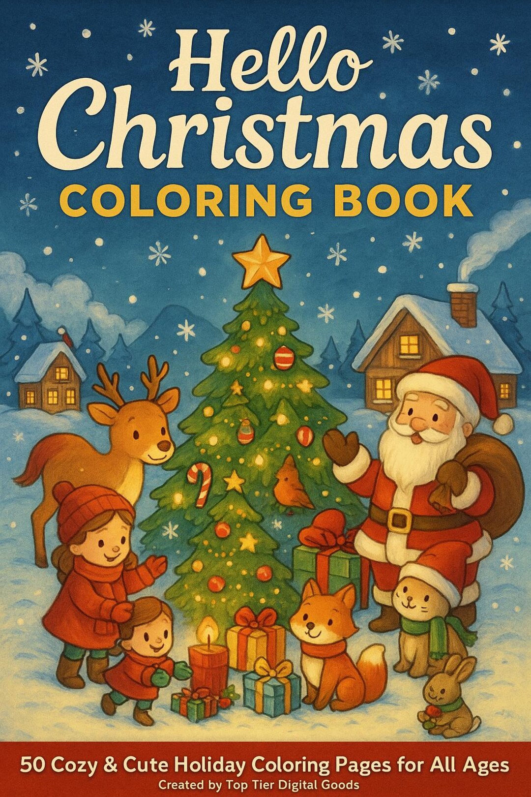 Christmas Coloring Book, 50 Holiday Pages (digital Download) - Etsy