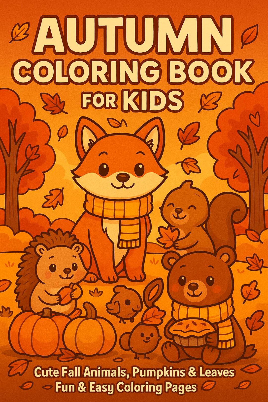 Autumn Animals Coloring Book for Kids | Printable Fall Pages (digital ...
