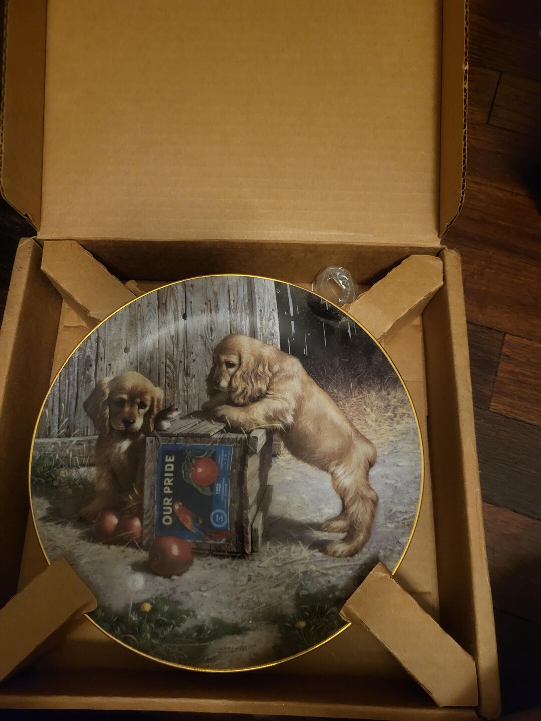 Vintage "double Take" Collector Plate, Cocker Spaniel Puppies - Etsy