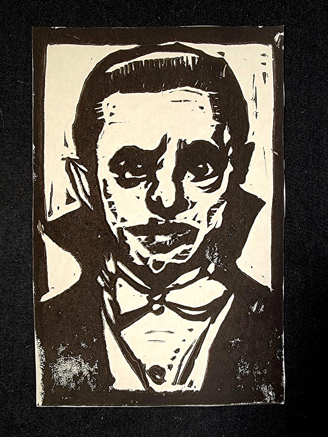 Dracula | Original Linocut Classic Horror Film Print 4x6in. - Etsy