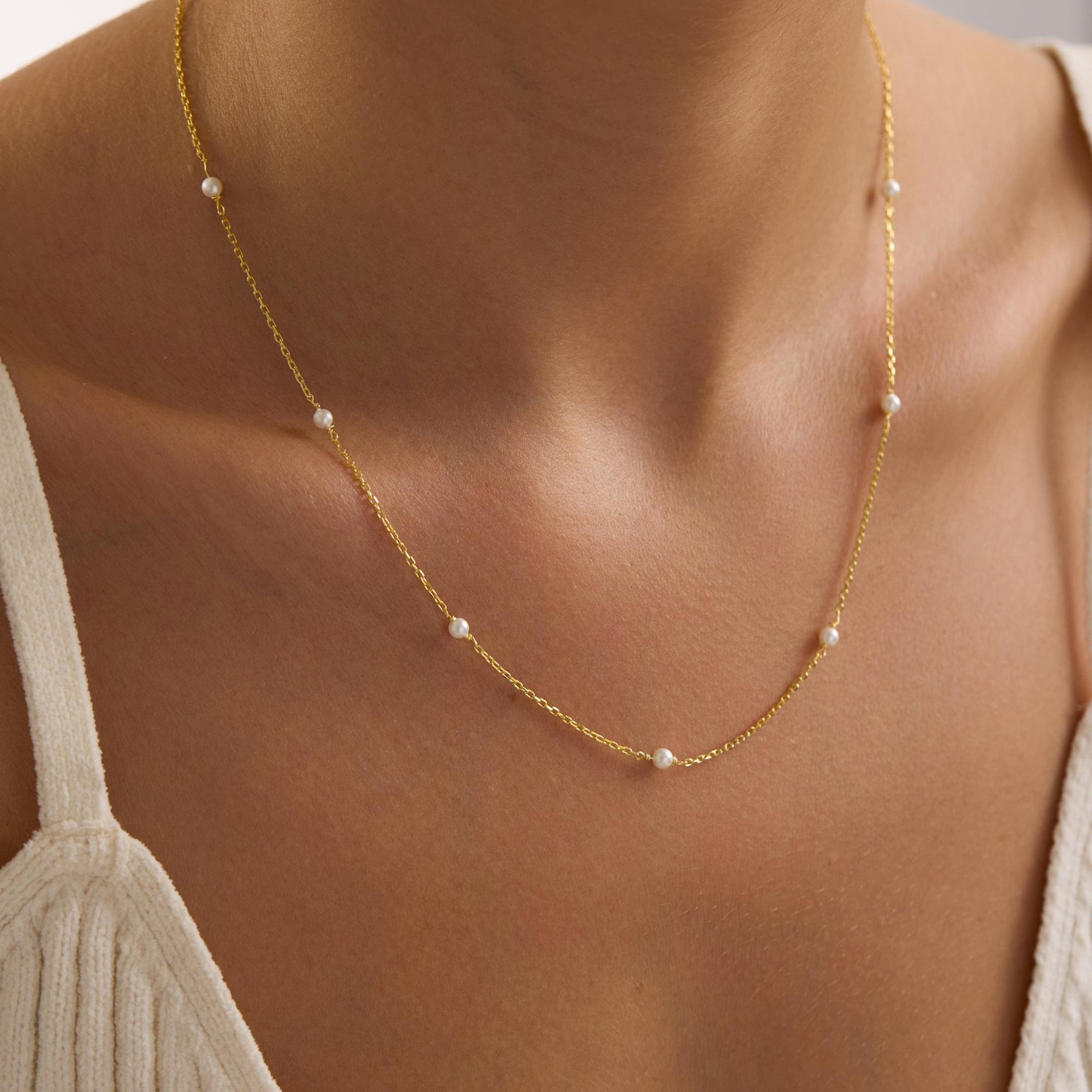 Dainty 14k Gold Rolo Chain Necklace: Waterproof 925 Sterling Silver - Etsy