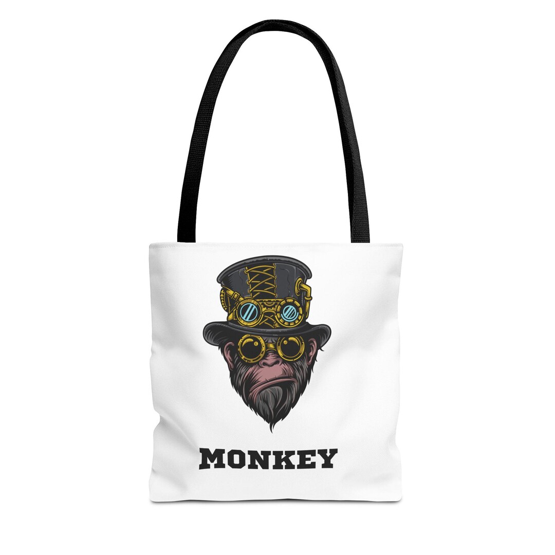 Steampunk Monkey Tote Bag: All-over Print, Durable Polyester - Etsy