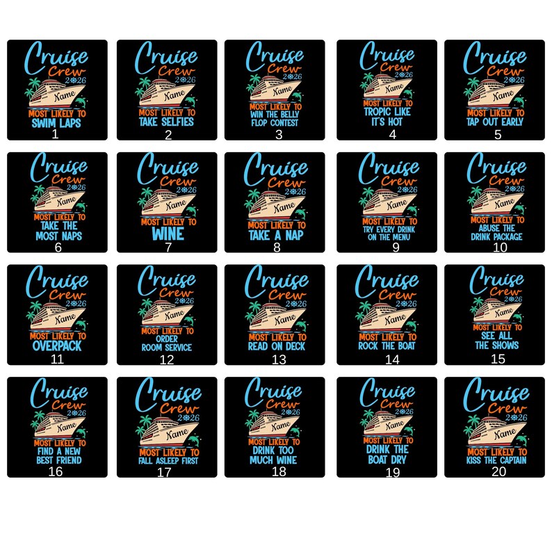 Custom Cruise Squad 2026 T-shirt, Group Vacation Shirts - Etsy