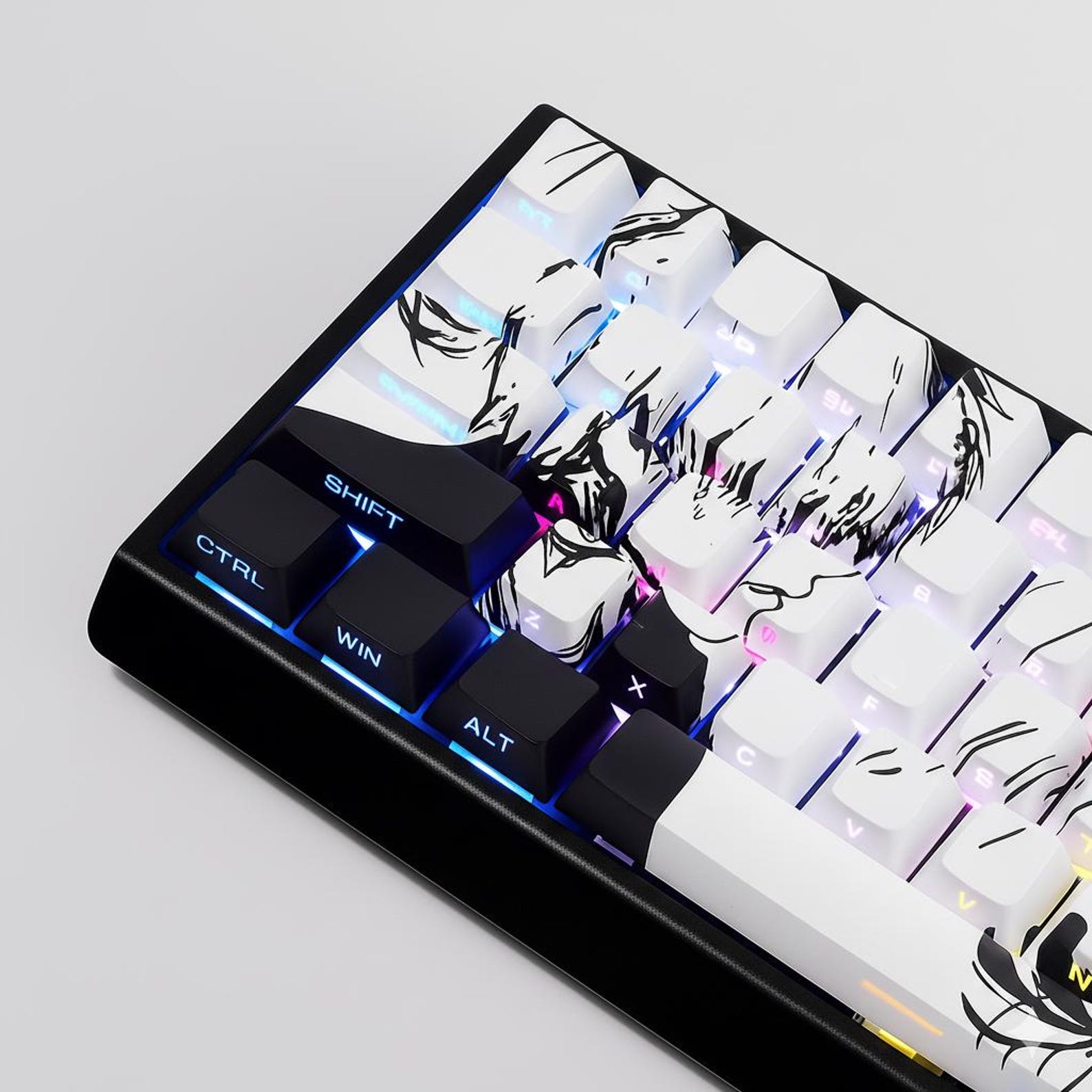 Tokyo Ghoul Keycaps | Kaneki Ken Anime Keycap Set | Handmade PBT ...