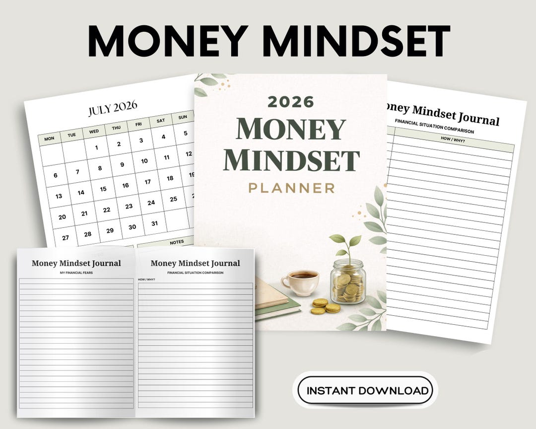2026 Money Mindset Planner | Printable Finance & Budget Organizer ...