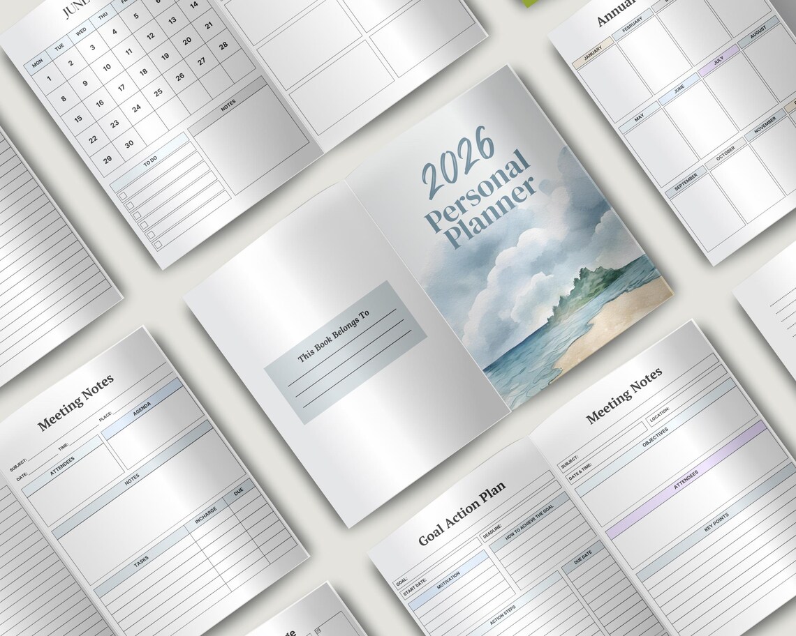 2026 My Personal Planner | Printable Daily, Weekly & Monthly Organizer ...