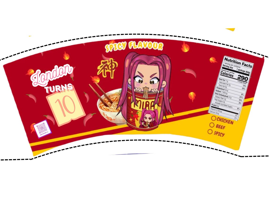 KPOP Hunters Personalized Ramen Cup Wrap - Etsy