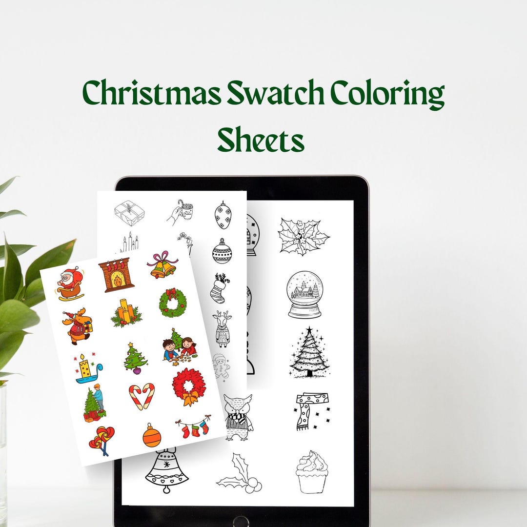 Christmas Color Swatch Sheets (digital Download) - Etsy