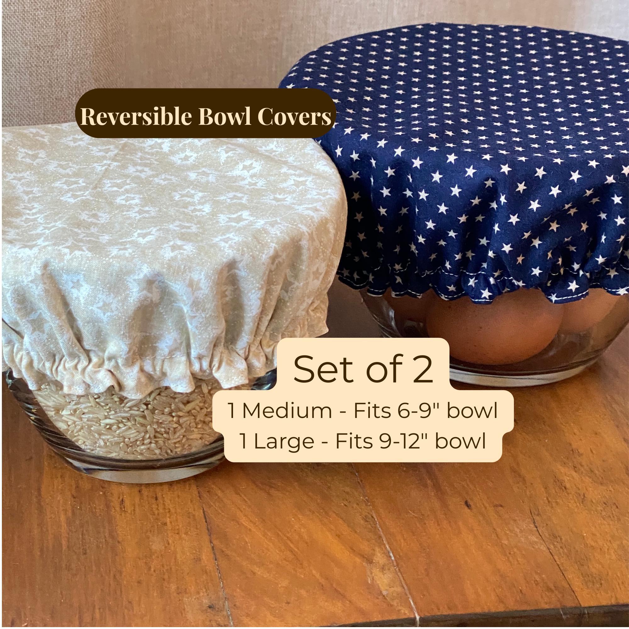 Reusable Bowl Cover Set Reversible Fabric Food Storage Solution Zero ...