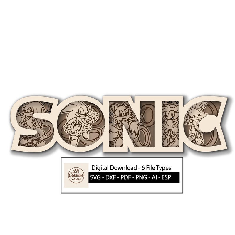 Sonic Laser Svg File - Etsy