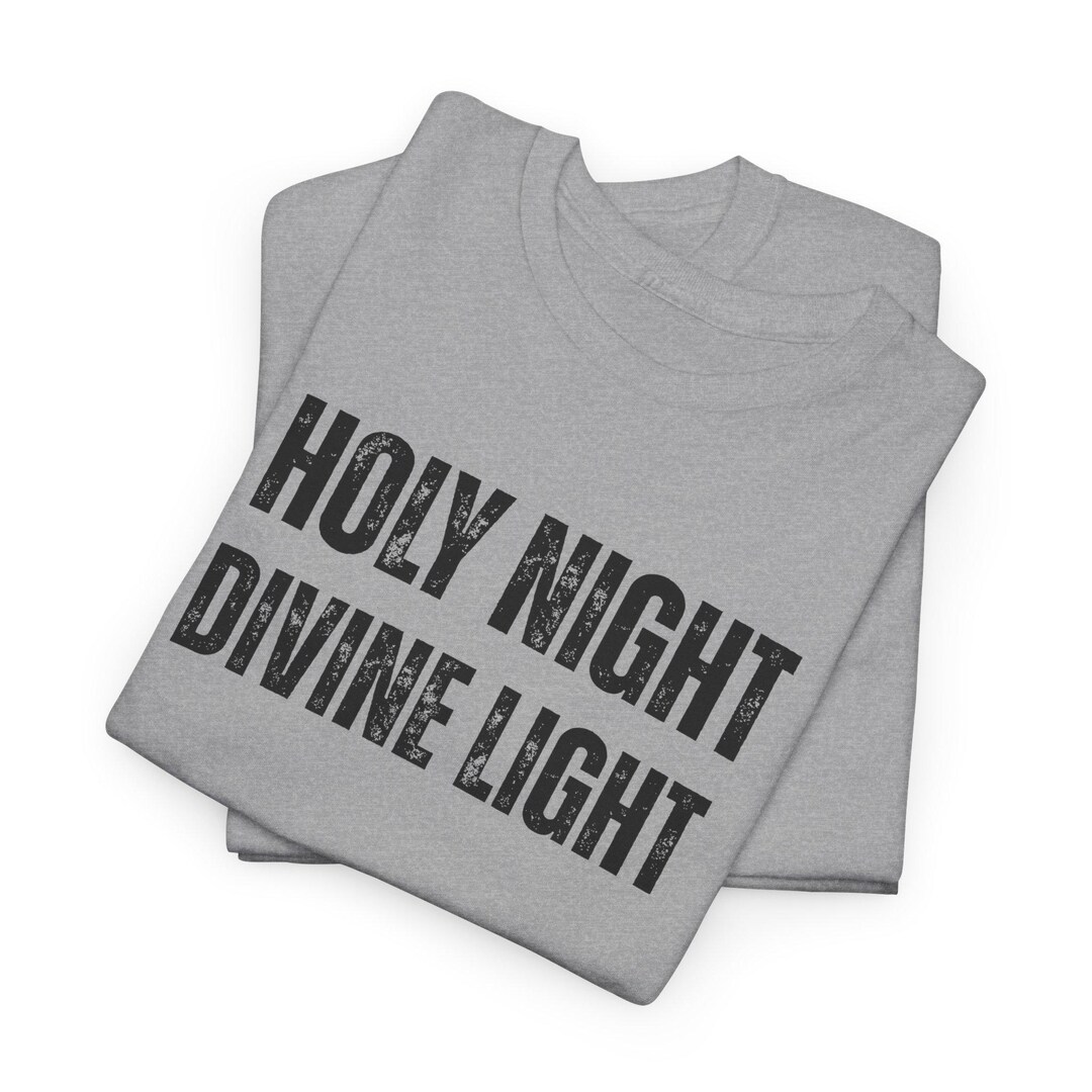 Holy Night Divine Light PNG – Vintage Distressed Text – Holiday ...
