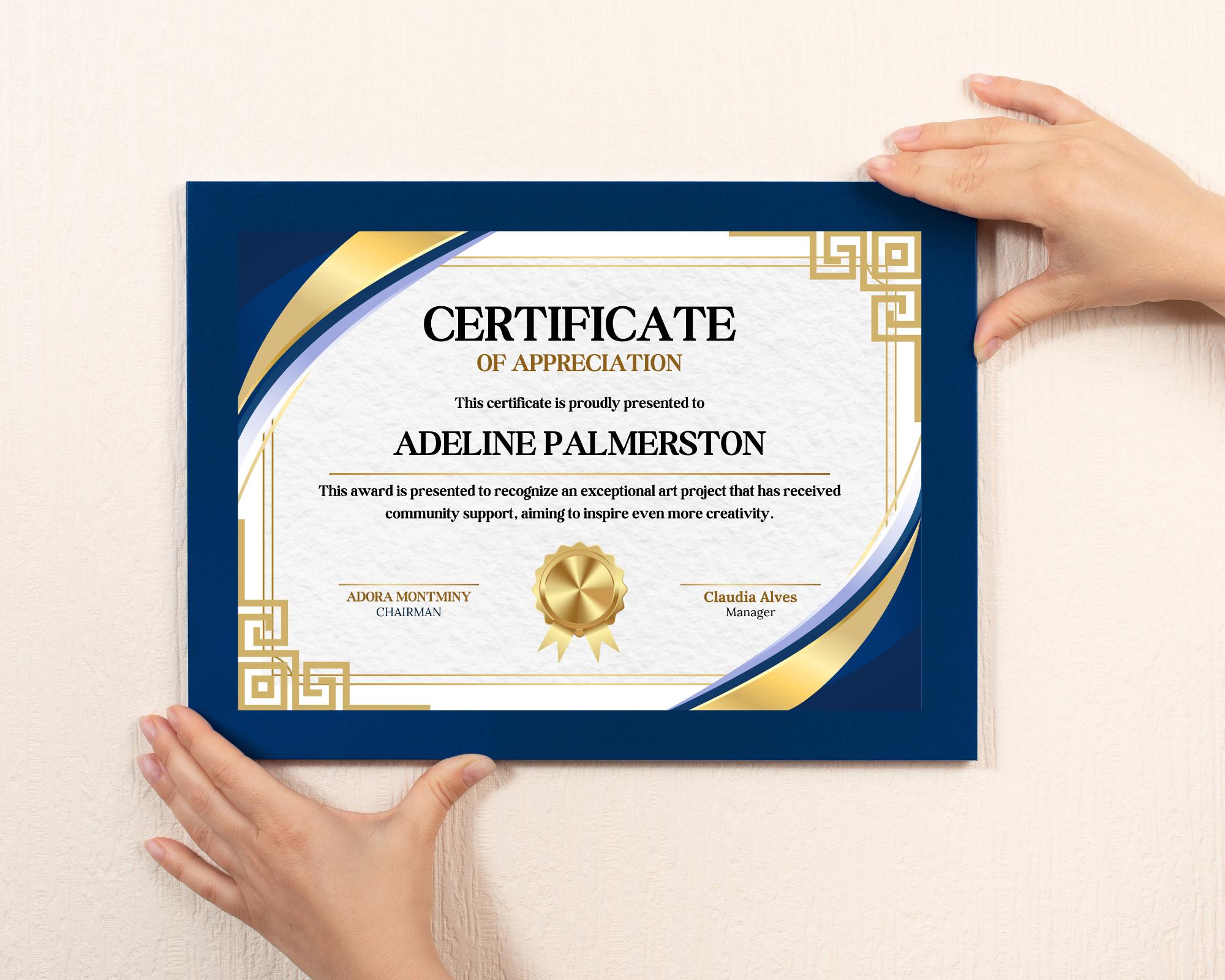 Editable Attendance Certificate of Appreciation Template, Printable ...