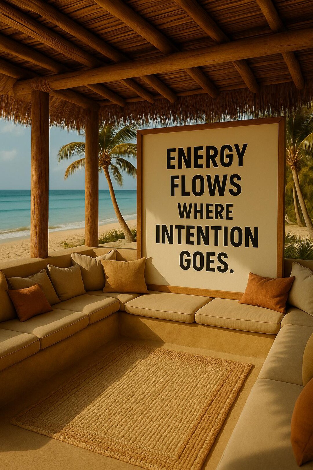 Energy Flows Where Intention Goes — Tulum Nomad Wall Art | Boho ...