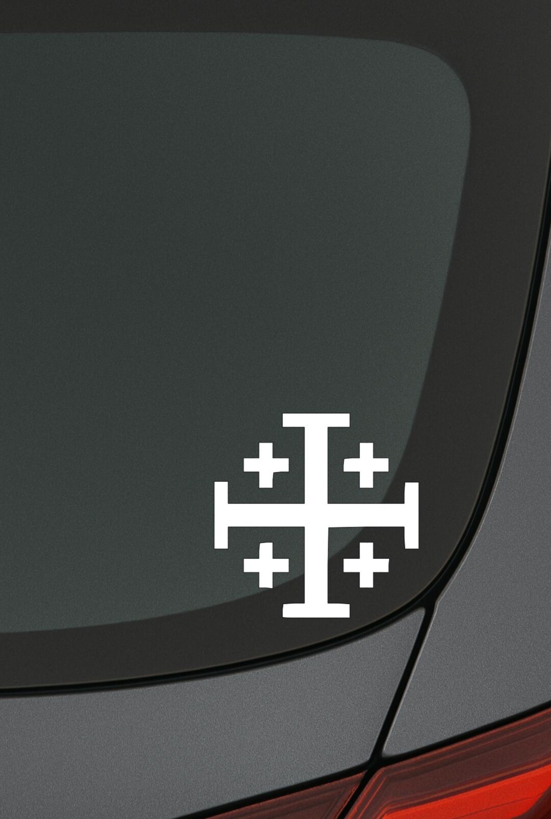 Jerusalem Cross Car Decal: Religious Catholic Vinyl Decal - Etsy