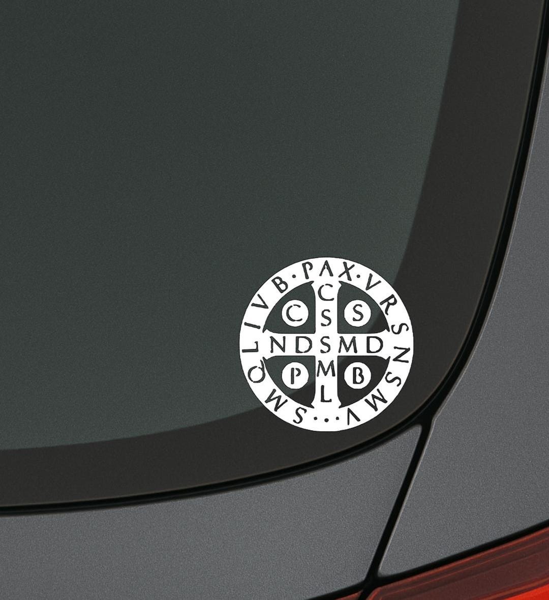 St Benedict Decal: Patron Saint Protection, Car/laptop Window - Etsy