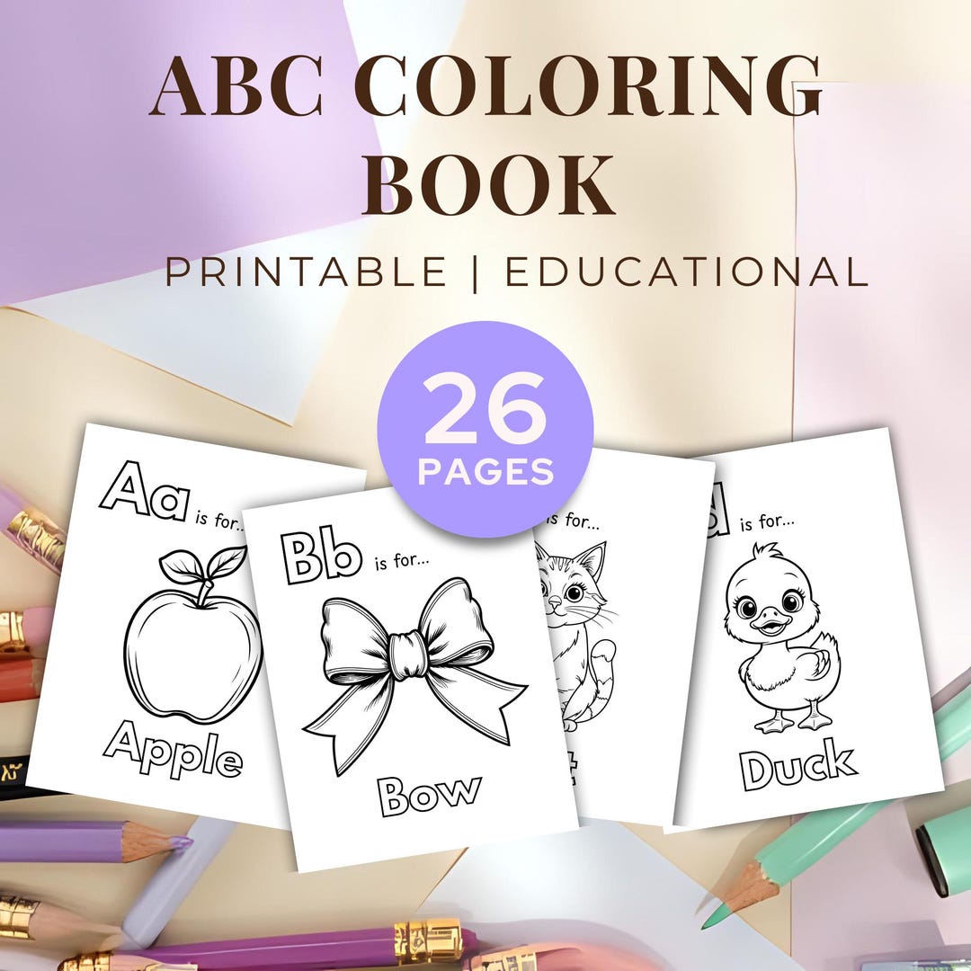 ABC Coloring Book for Toddlers – Alphabet Learning Printable ...