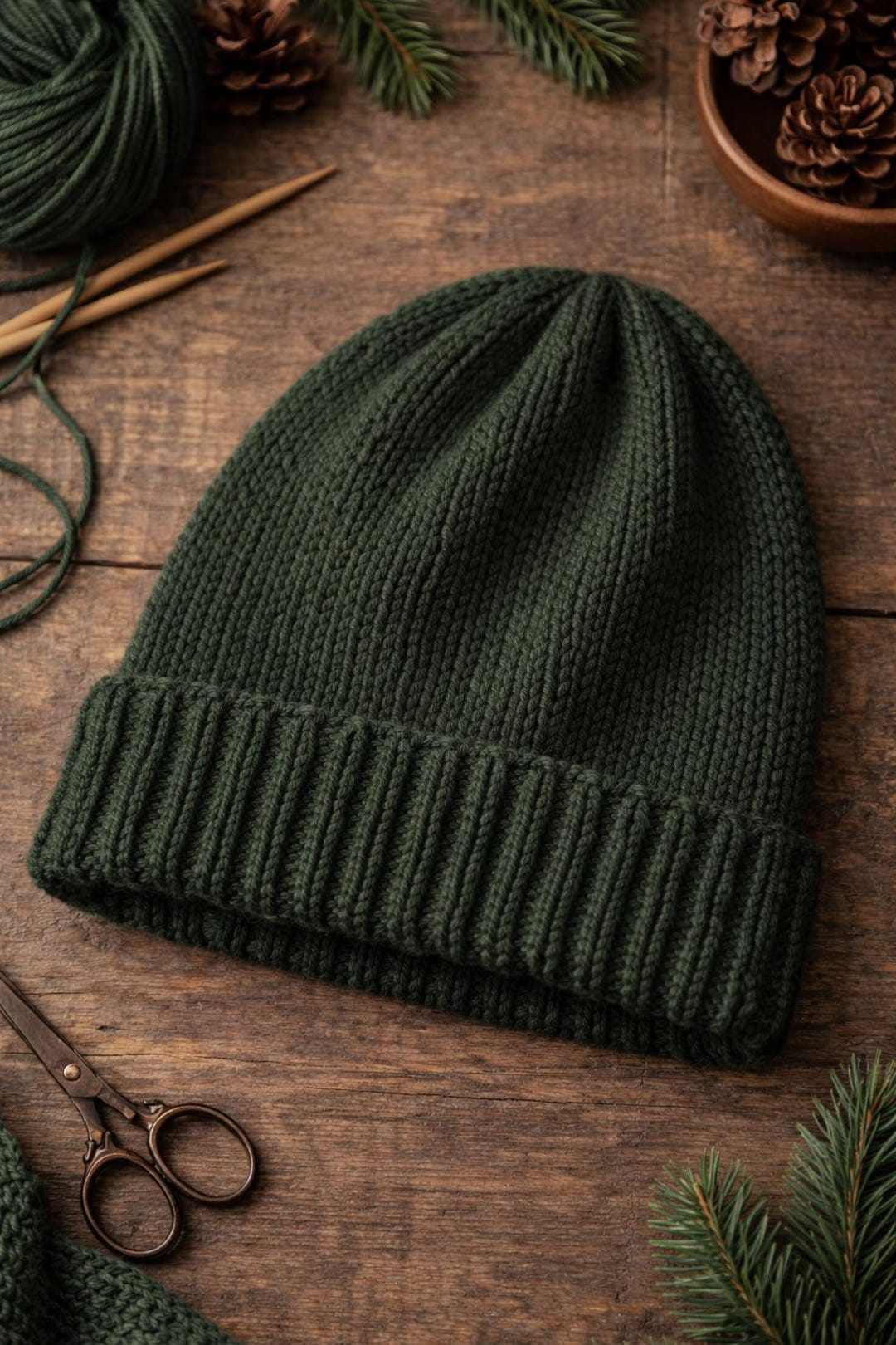 Frostline Beanie - Classic Worsted Hat Knitting Patter - PDF Digital ...