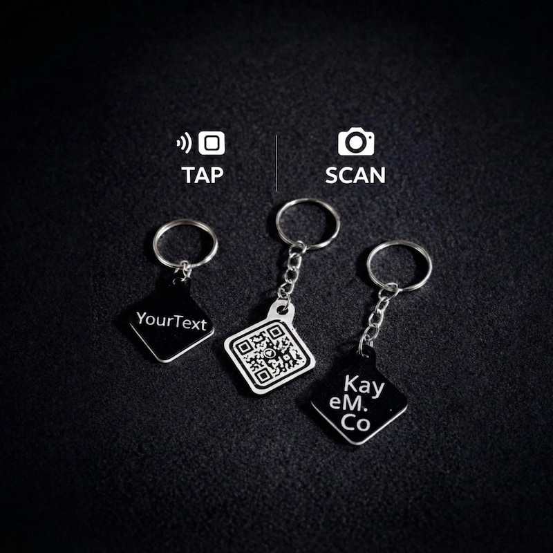 Qr Code Keychain - Etsy