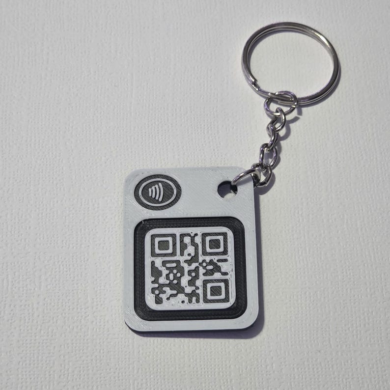 NFC Keychain With QR Code – Tap to Share Contact Info – No App Required ...