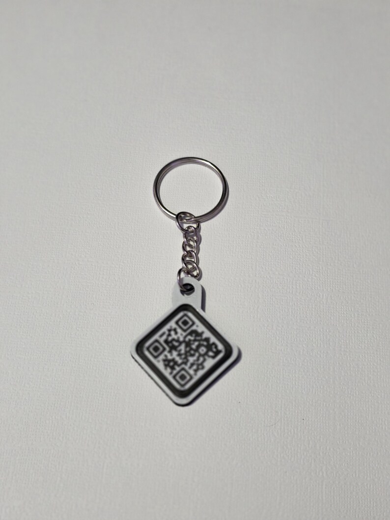Custom NFC QR Code Keychain | Smart Tap, Personalized Logo - Etsy