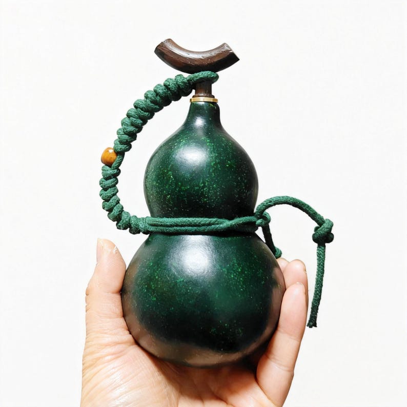 Lacquered Natural Gourd Flask, Calabash Bottle for Wine & Tea ...