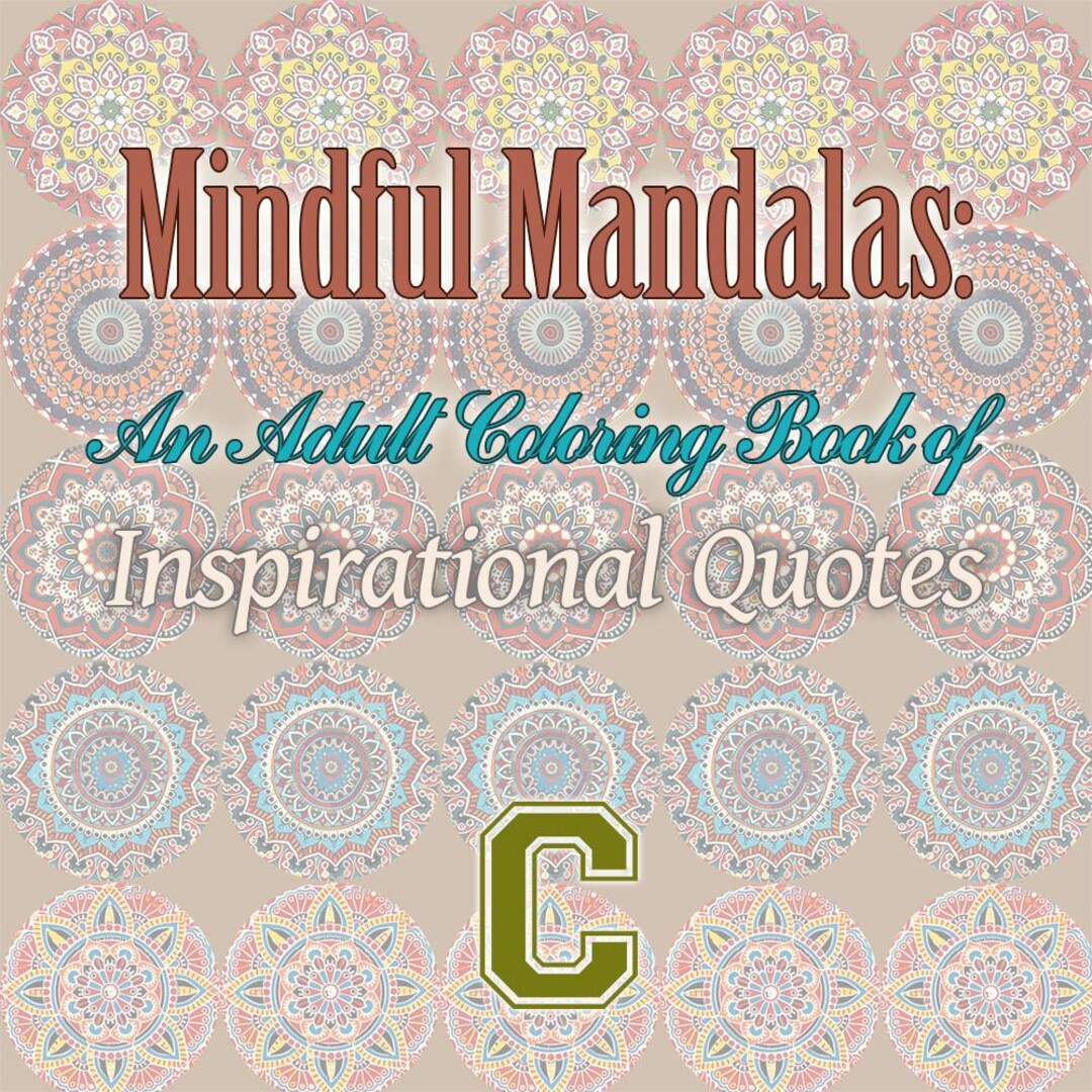 Mindful Mandalas: an Adult Coloring Book of Inspirational Quotes C - Etsy