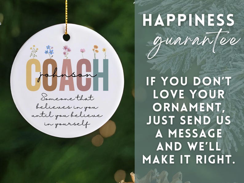 Custom Coach Christmas Ornament, Coach Gift, Coach Xmas Ornament ...
