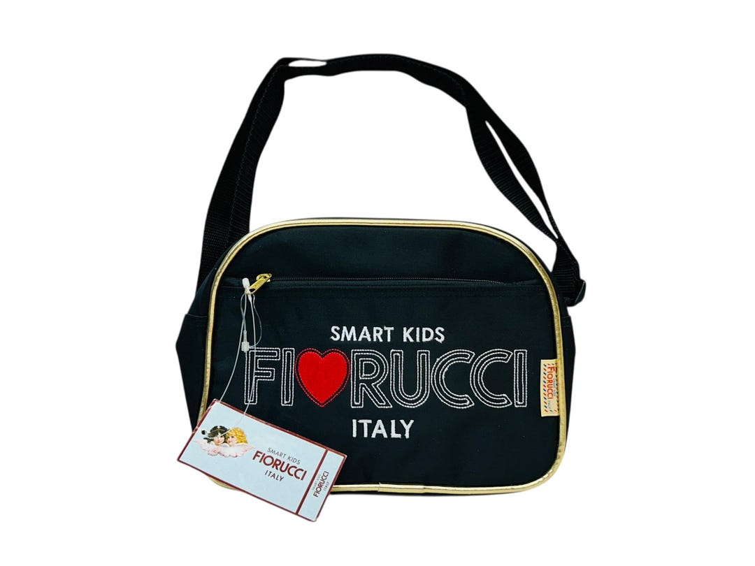 Fiorucci Smart Kids Italy Nylon Shoulder Bag Y2K Style Embroidered Logo ...