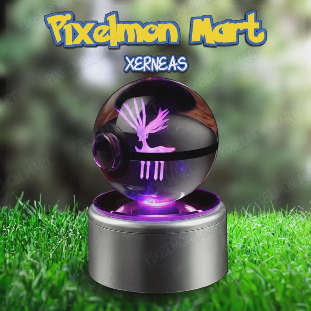 Xerneas | Crystal Pokeball Pokemon Lamp - LED Night Light Display ...