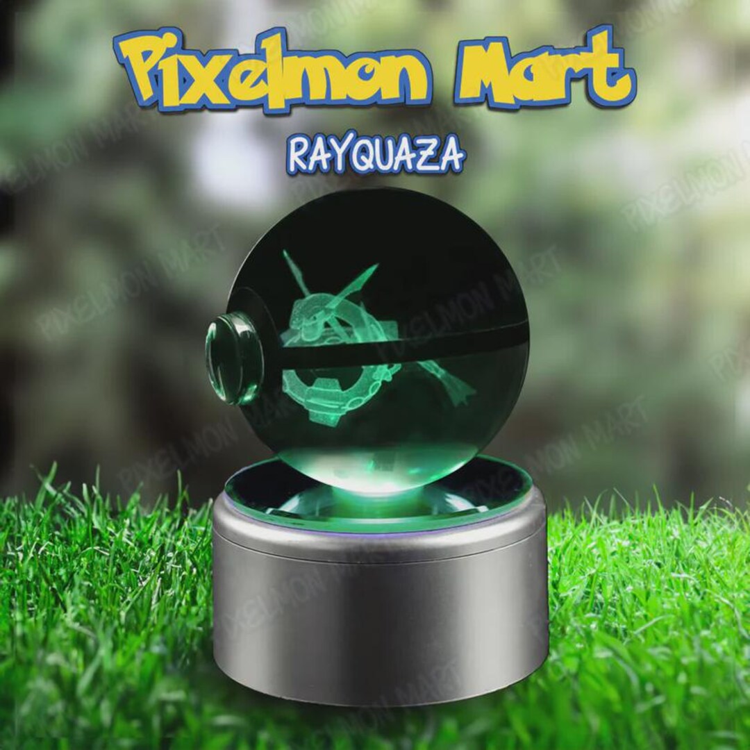 Rayquaza | Crystal Pokeball Pokemon Lamp - LED Night Light Display ...