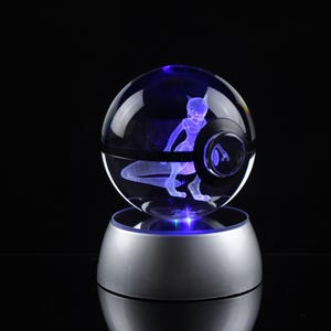 Meloetta Aria Form | Crystal Pokeball Pokemon Lamp - LED Night Light ...