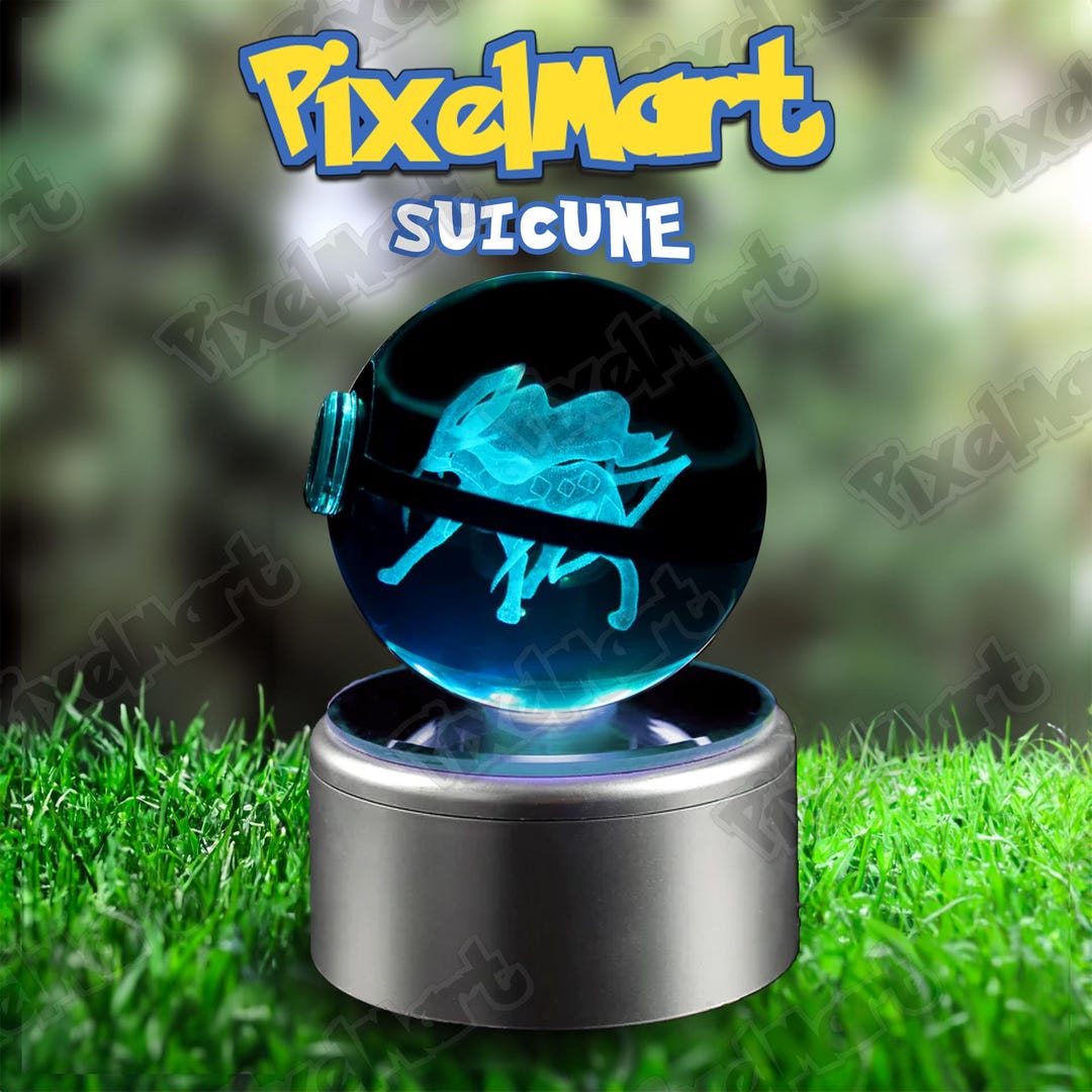 Suicune | Crystal Pokeball Pokemon Lamp - LED Night Light Display ...