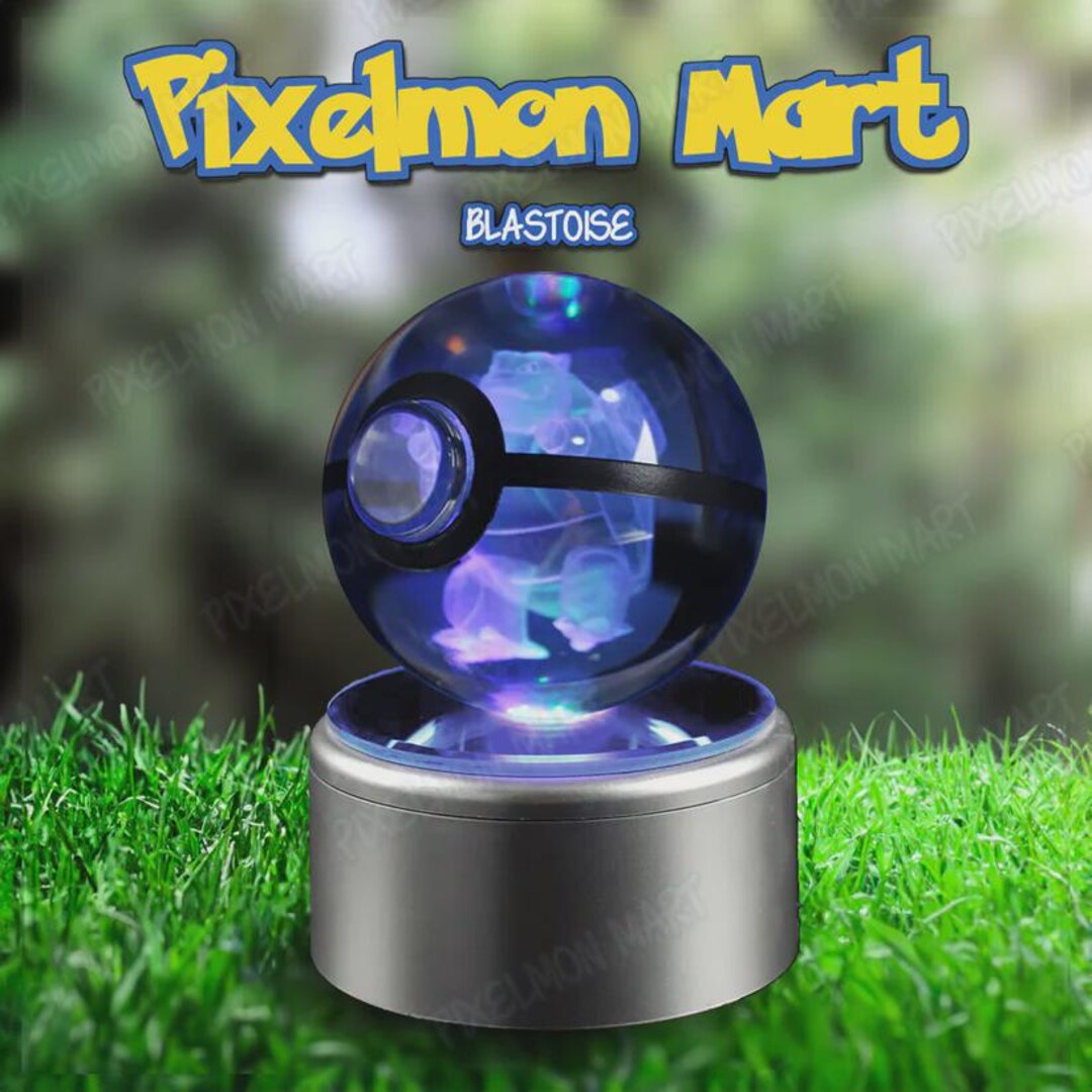 Blastoise | Crystal Pokeball Pokemon Lamp - LED Night Light Display ...