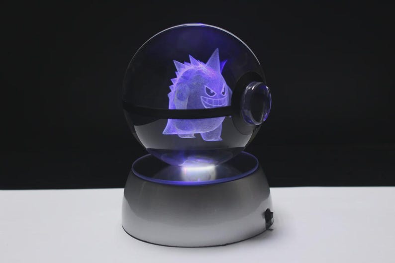 Skitty | Crystal Pokeball Pokemon Lamp - LED Night Light Display ...