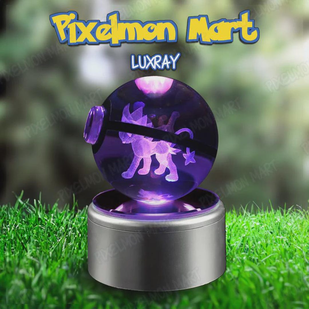 Luxray | Crystal Pokeball Pokemon Lamp - LED Night Light Display ...