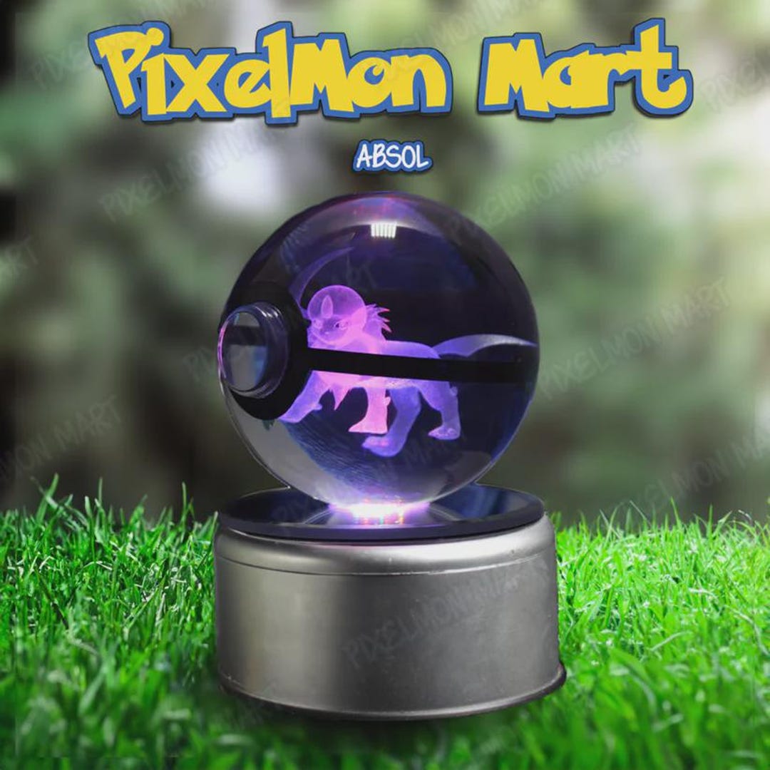 Absol | Crystal Pokeball Pokemon Lamp - LED Night Light Display ...