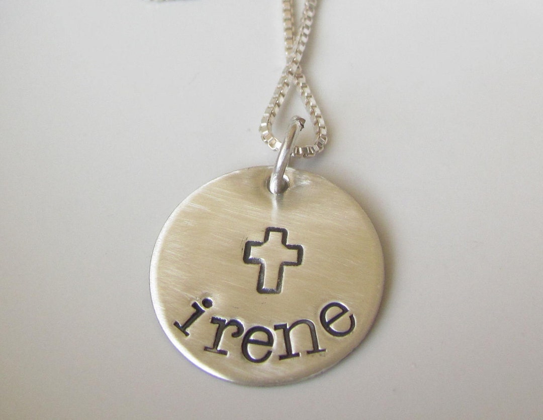 First Communion Confirmation Gift-stamped WITH A CROSS - Sterling ...