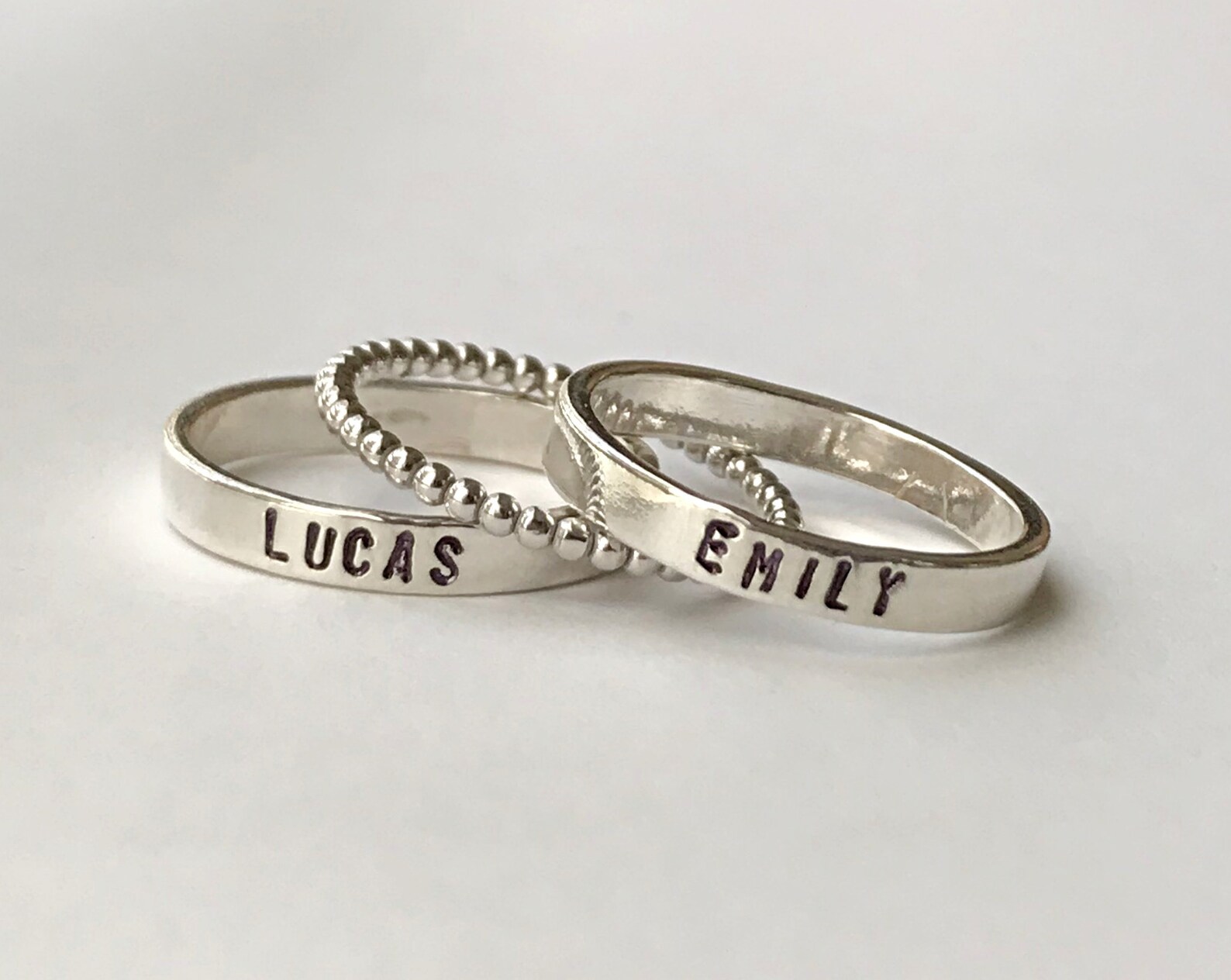 Personalized Name Rings- Sterling Silver - Etsy