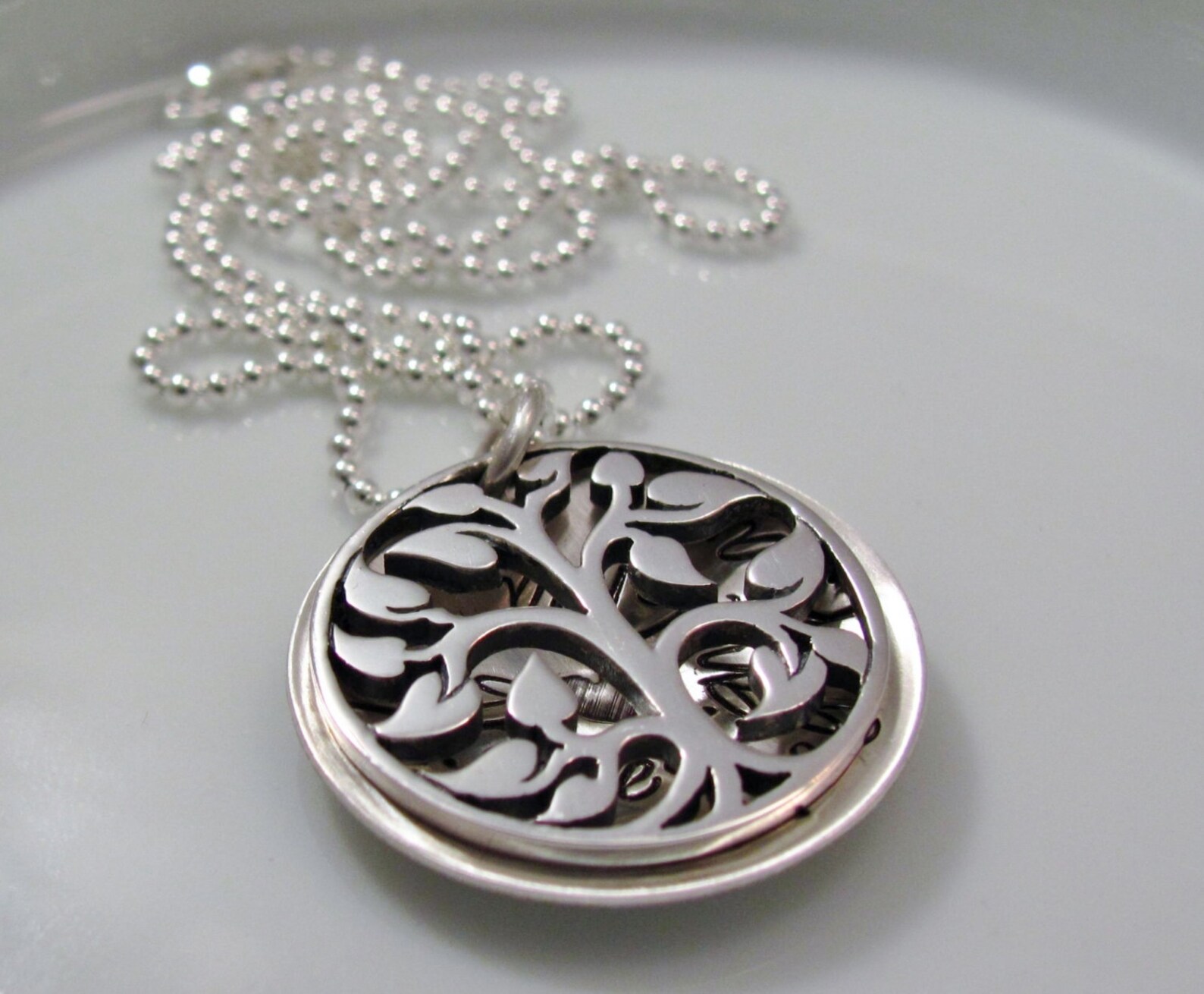 Family TREE of LIFE LOCKET Sterling Silver Hand Stamped - Etsy