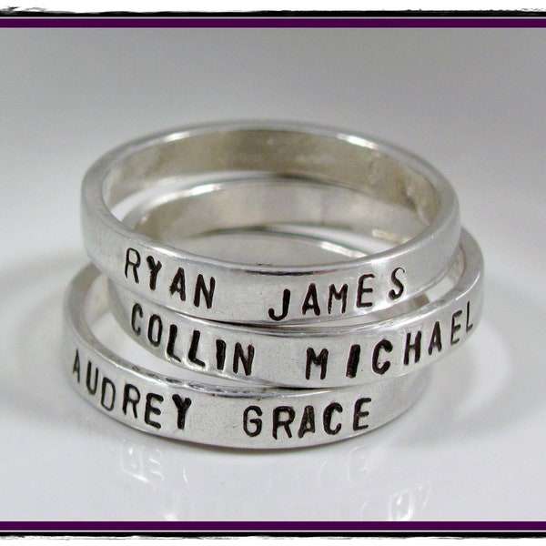 Custom Stamped Ring - Etsy