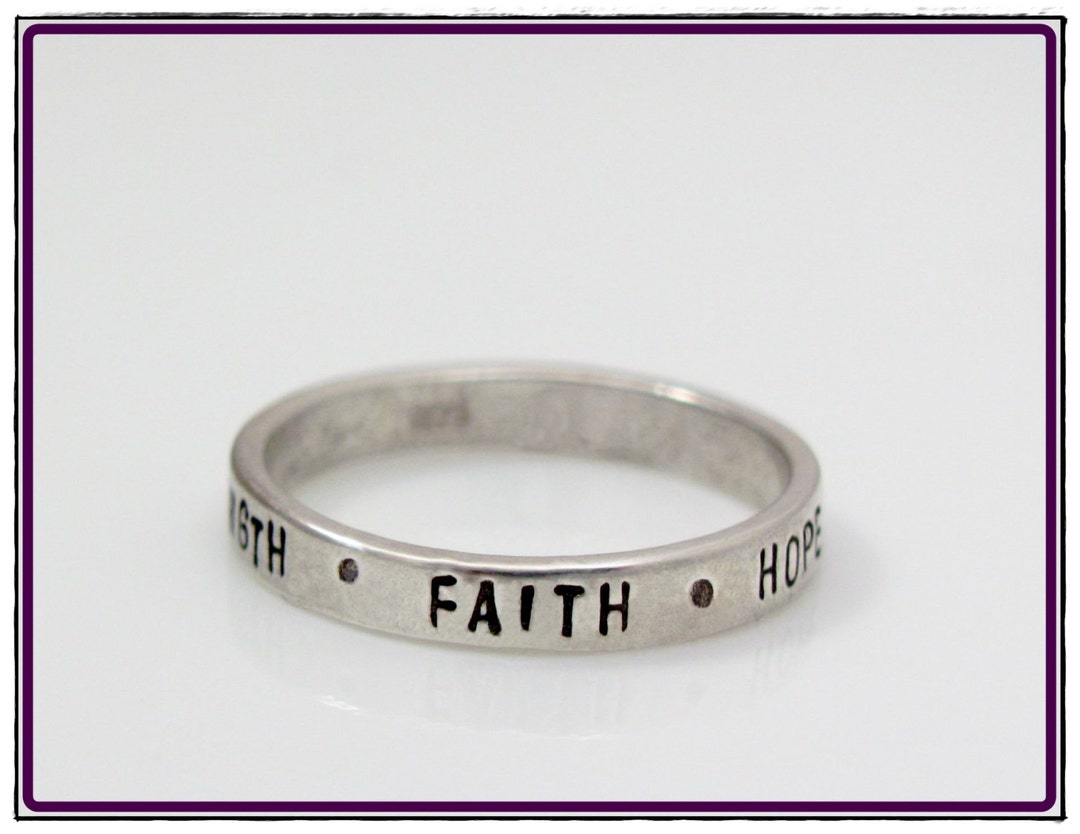 Personalized Word Ring-hand Stamped Ring- Inspirational Words ...