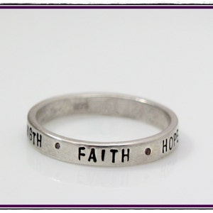 Personalized Word Ring-hand Stamped Ring- Inspirational Words ...
