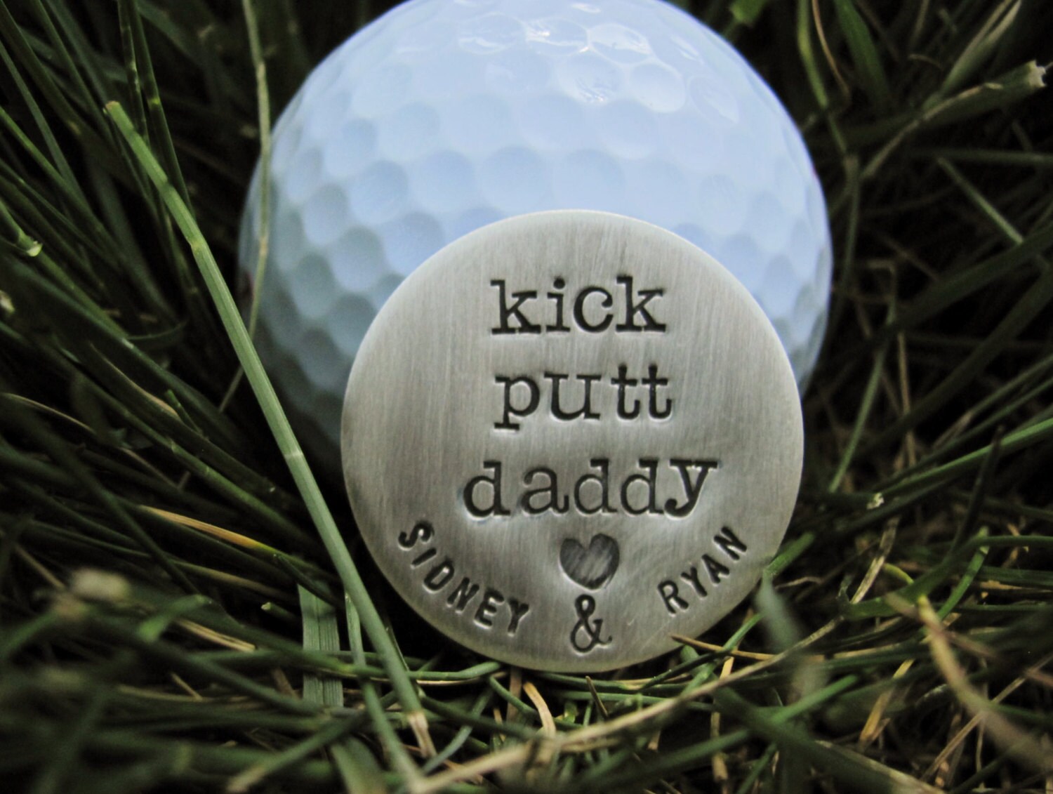 GOLF BALL MARKER or Pocket Token Personalized Sterling - Etsy