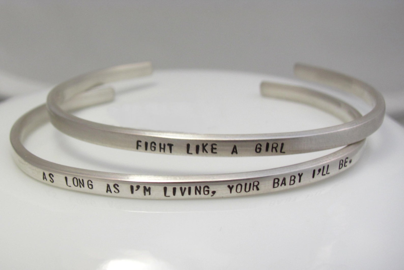 Custom CUFF BRACELET - Sterling Silver Hand Stamped Cuff Bracelet- - Etsy
