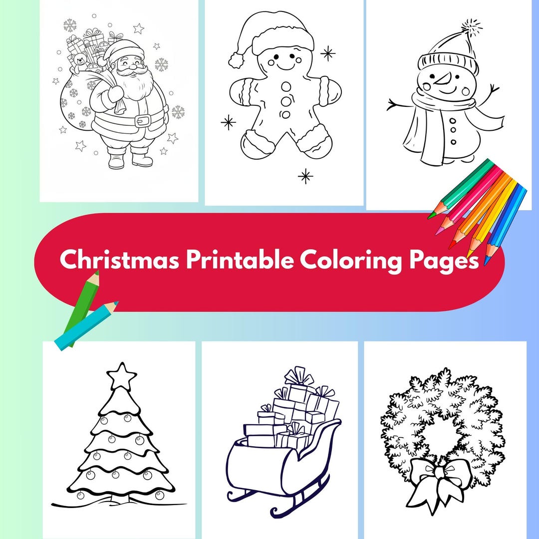 Christmas Coloring Pages for Kids, Holiday Printable Worksheets ...