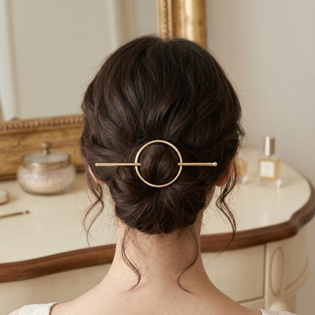 Minimalist Metal Hair Pin Set, Geometric Hair Stick, Boho Hair ...