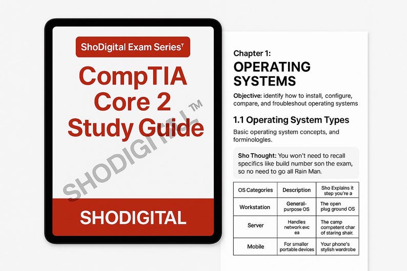 Comptia A+ 220-1201 & 220-1202 Exam Study Guide Bundle (digital ...
