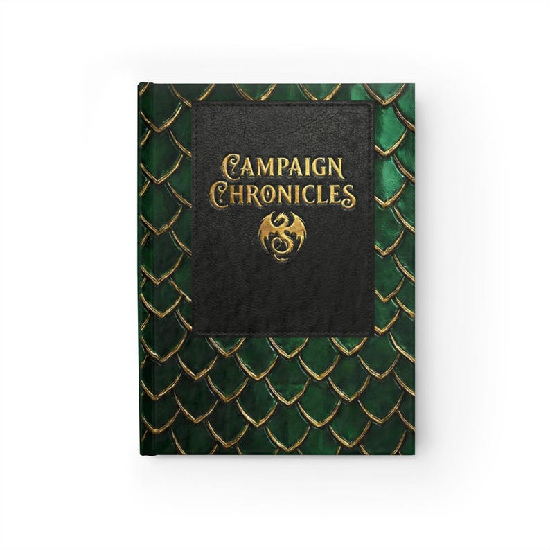 Green Dragon Scale Campaign Journal | Hardcover RPG Notebook for ...