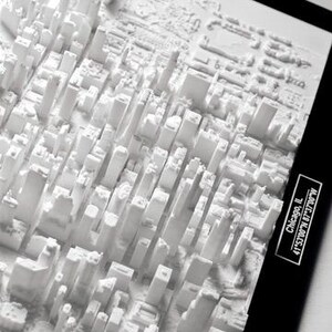 Custom 3D City Map Model Wall and Table Art Figurine - Etsy