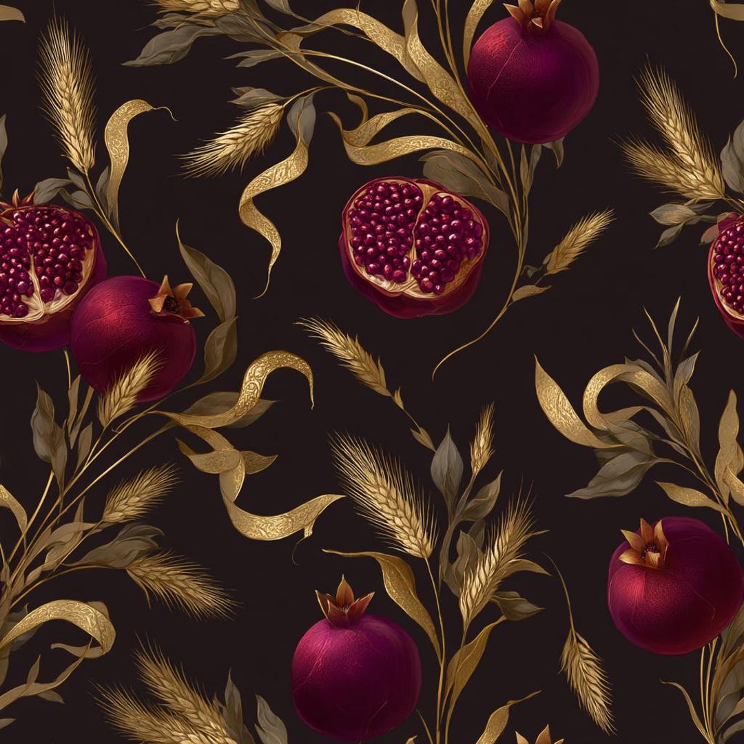 Pomegranate Wrapping Paper: Luxurious Persephone Mythology Gift Wrap - Etsy